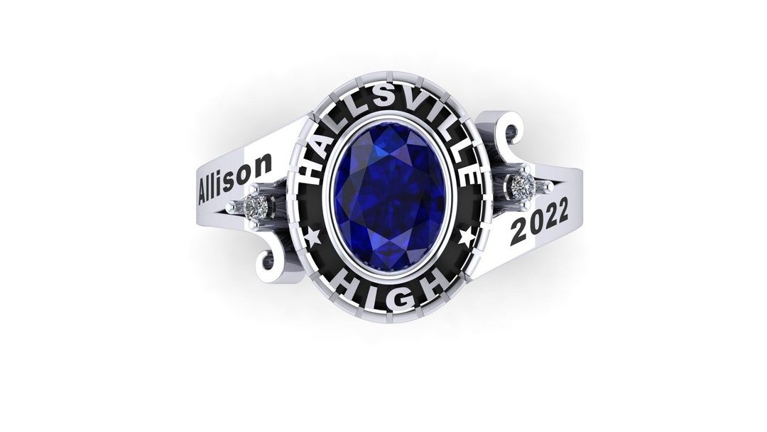 High School Class Ring, Stone Best Graduation Gift Silver925, College ...