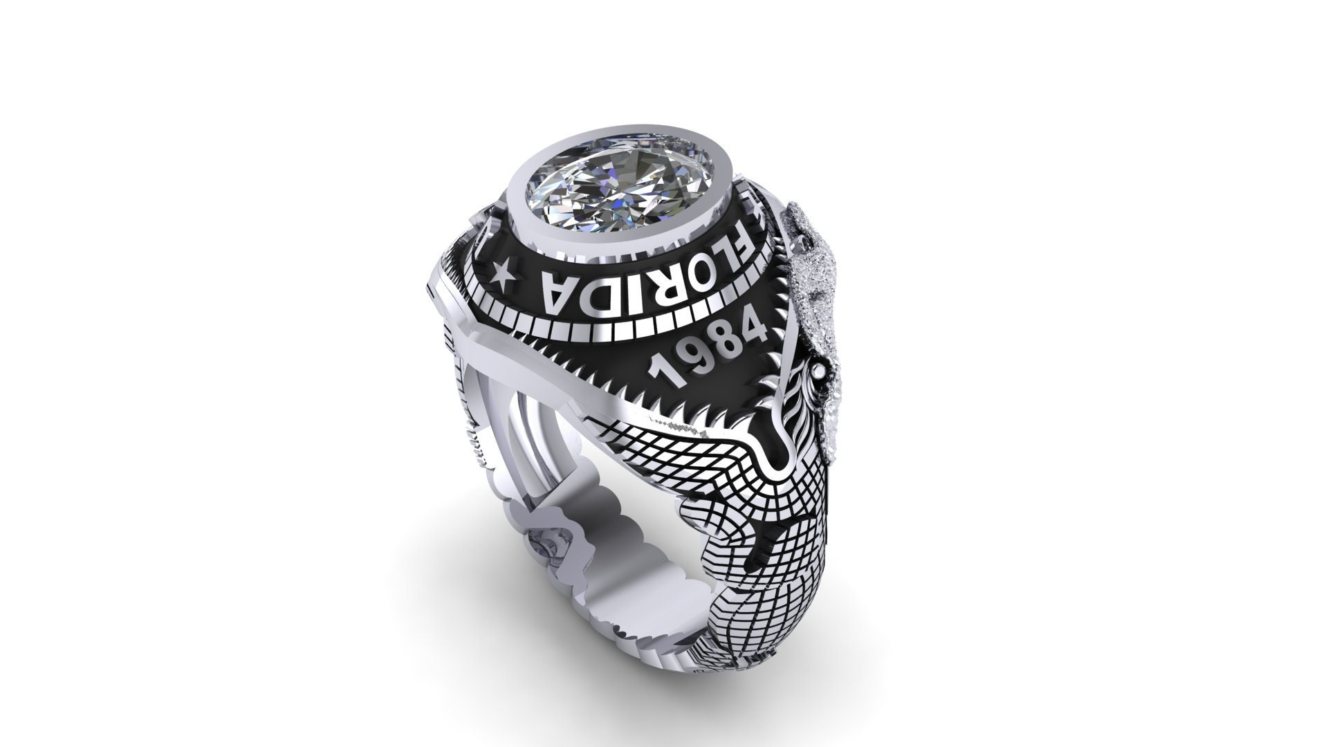 Silver US Army Ring, 925K Sterling Silver Force Ring, Personalized ...