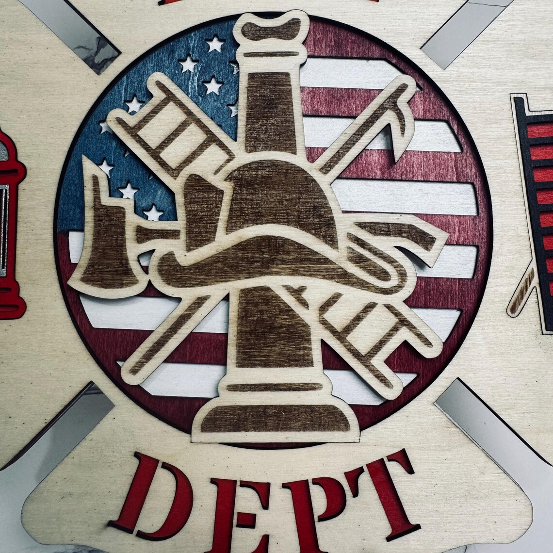 Maltese Cross Fire Dept Wood Sign/wall Art - Etsy