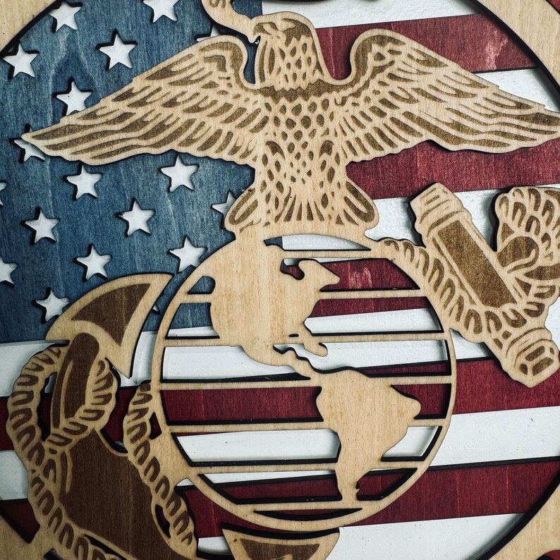 USMC Wall Art, Shelf Leaner, Door Hanger - Etsy