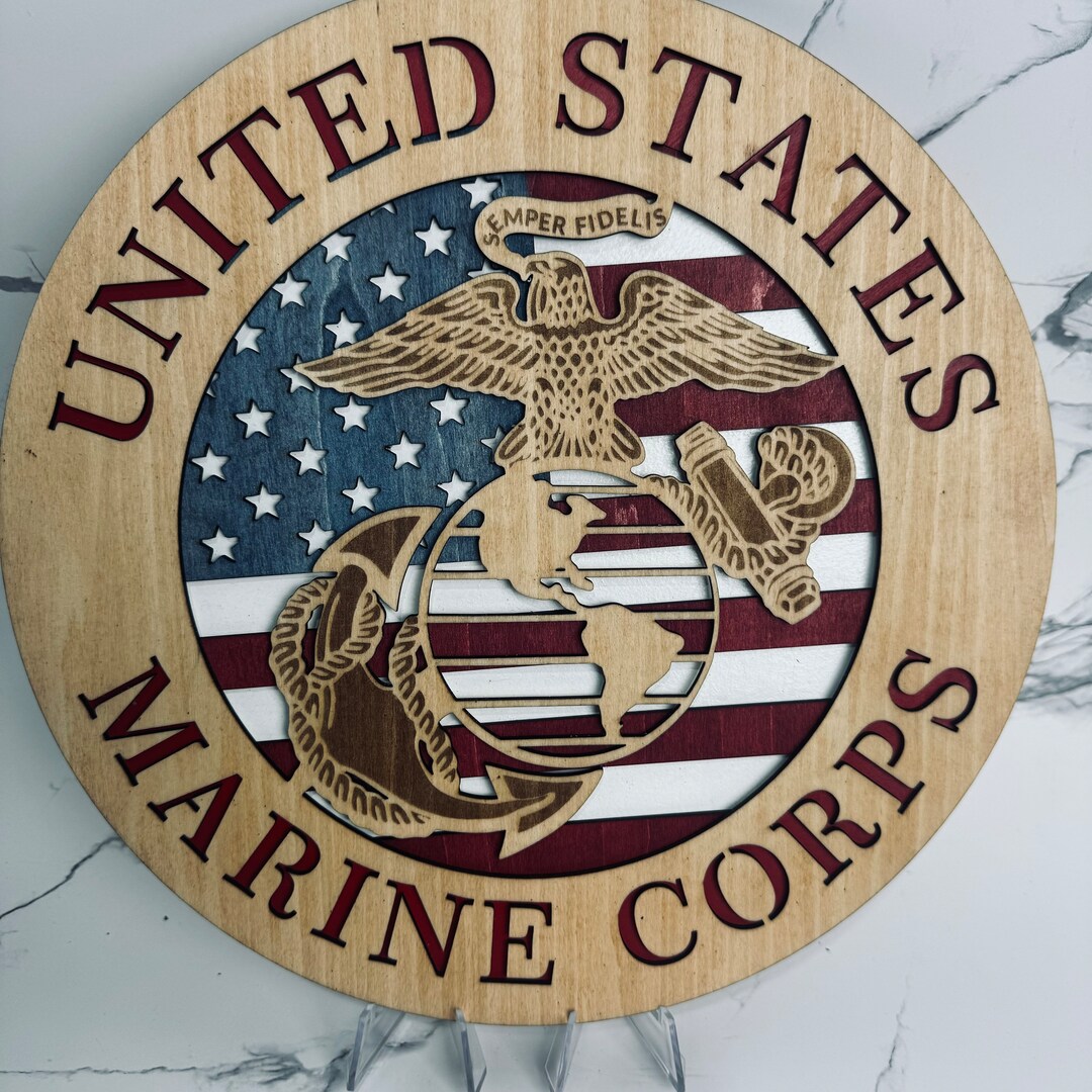 USMC Wall Art, Shelf Leaner, Door Hanger - Etsy