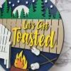 Let's Get Toasted 16 Inch Door Hanger Great for Any Season - Etsy