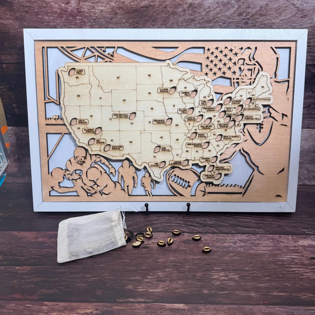 NFL Stadium Tour Map – Your Ultimate Football Bucket List Companion! - Etsy