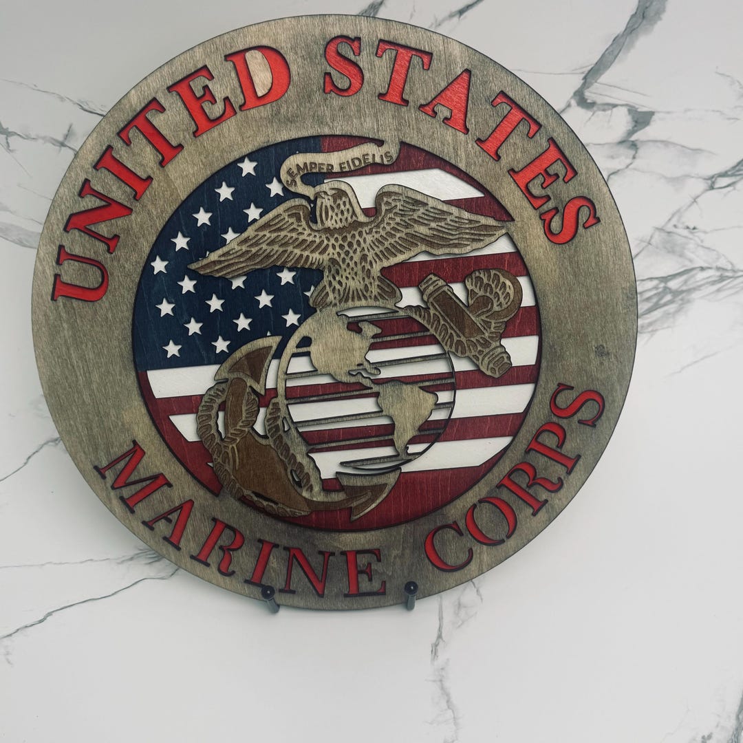 USMC Wall Art, Shelf Leaner, Door Hanger - Etsy