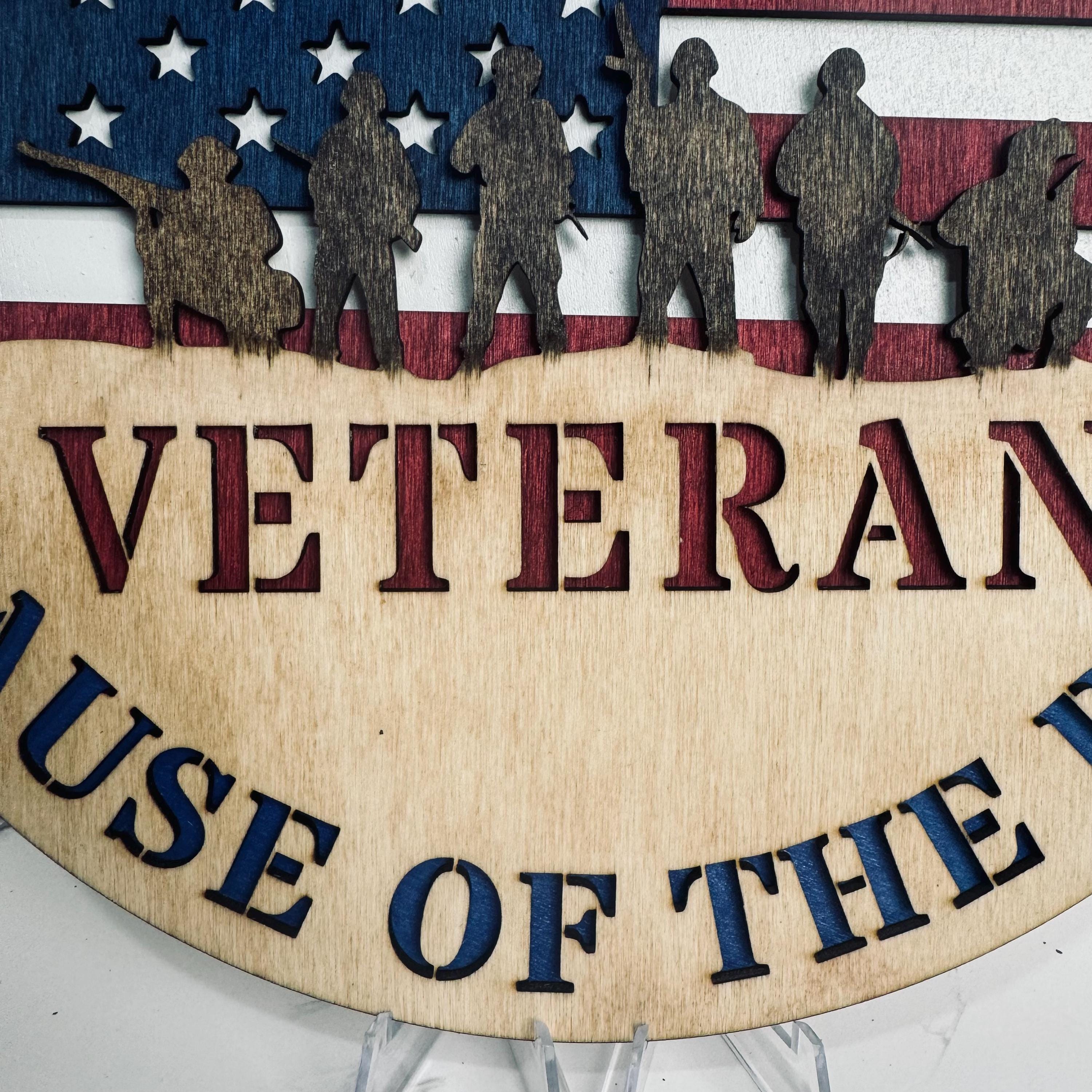 USAF Veteran Layered Wall Art, Support Our Troops - Etsy
