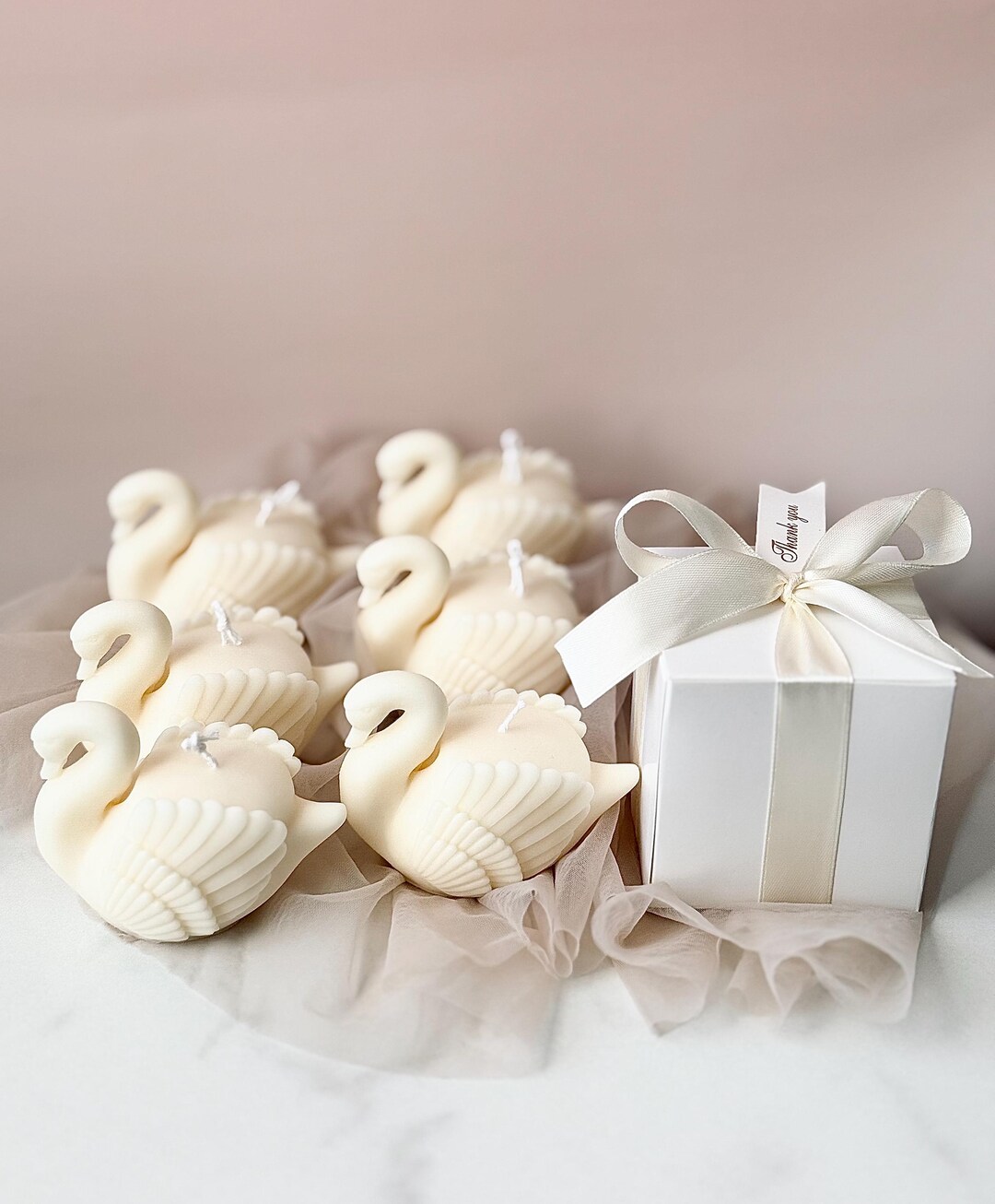 Elegant Swan Candle – Wedding Favor Candle, Romantic Gift for Guests ...