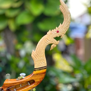 Acoustic Traditional Thai Phin (isan Lute) – 3-string Handmade Wooden ...