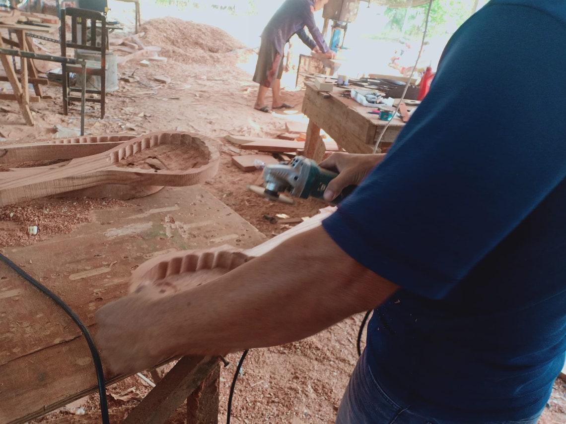 Electric Thai Asian Guitar 4 Strings, Isarn Mandolin Musical Instrument ...