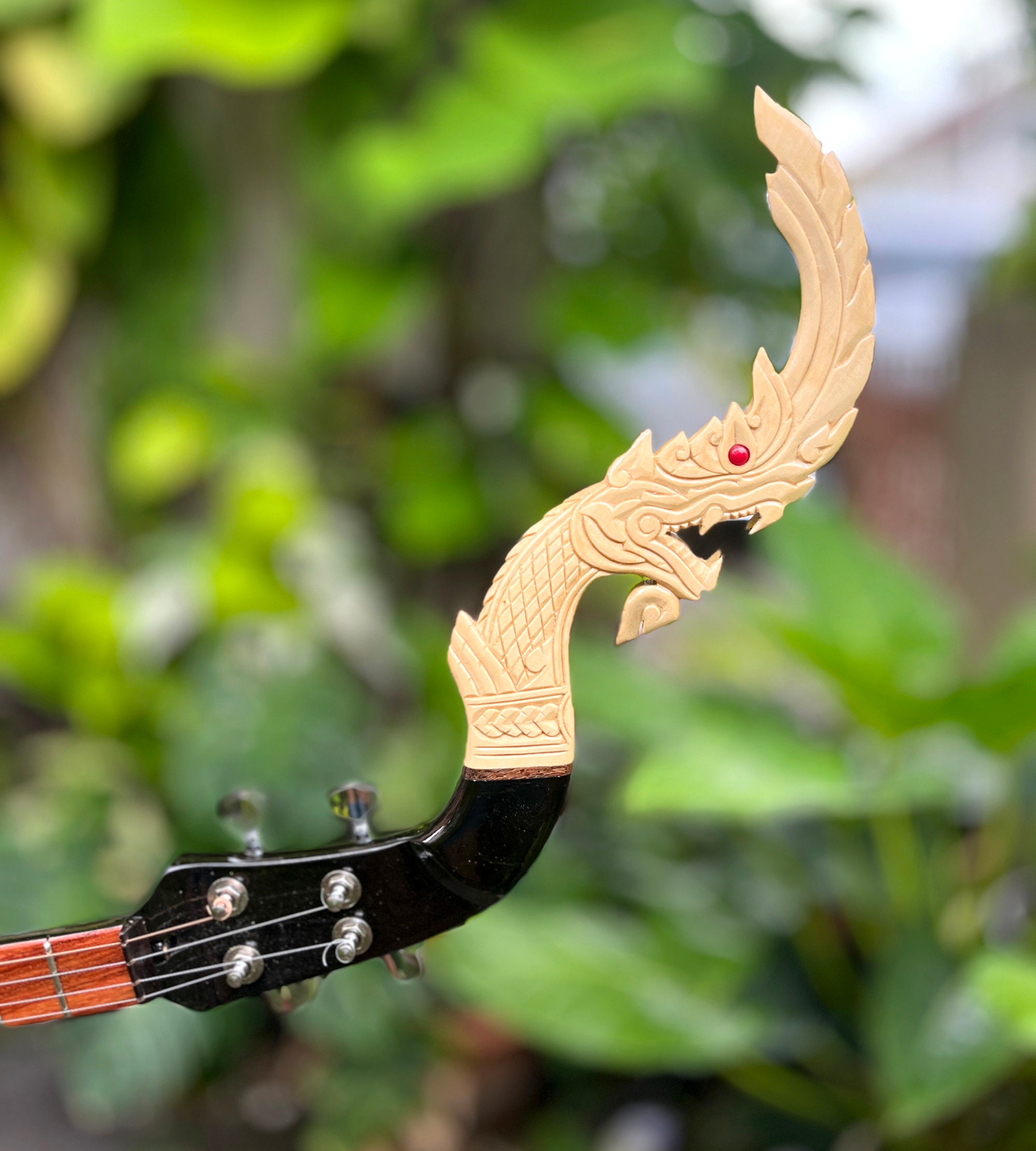 Electric Thai Asian Guitar 4 Strings, Isarn Mandolin Musical Instrument ...