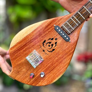 Deep Body Acoustic Electric Thai Asian Guitar 3 Strings, Isarn Mandolin ...