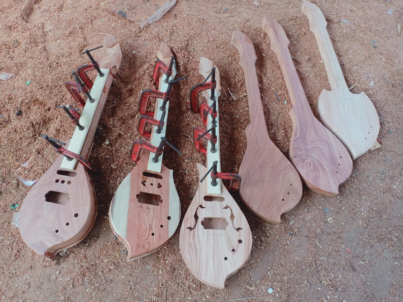 Acoustic Electric Thai Asian Guitar 3 Strings, Isarn Mandolin Musical ...