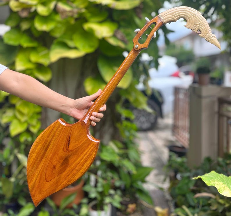 Acoustic Thai Asian Guitar 3 Strings, Isan Mandolin Musical Instrument ...