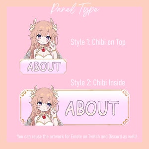 Custom Chibi Cute Twitch Panels for Your Stream / Anime Twitch Panel ...
