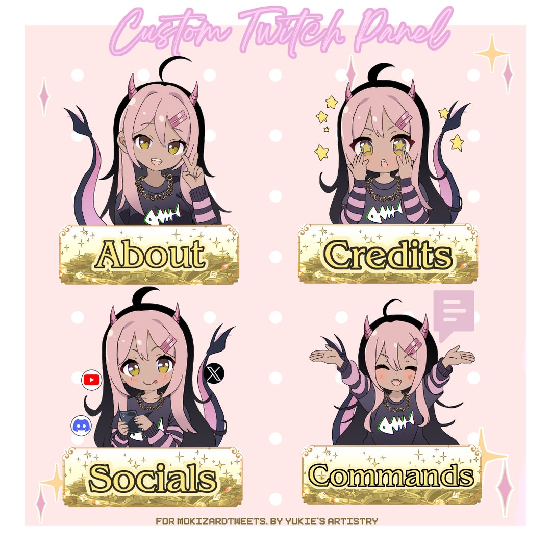 Custom Animated Chibi Stream Alert Personalized Twitch Vtuber Alert - Etsy