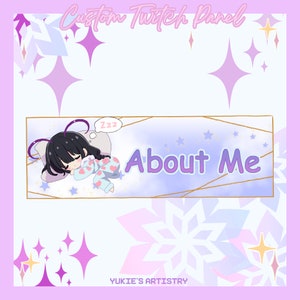 Custom Chibi Cute Twitch Panels for Your Stream / Anime Twitch Panel ...