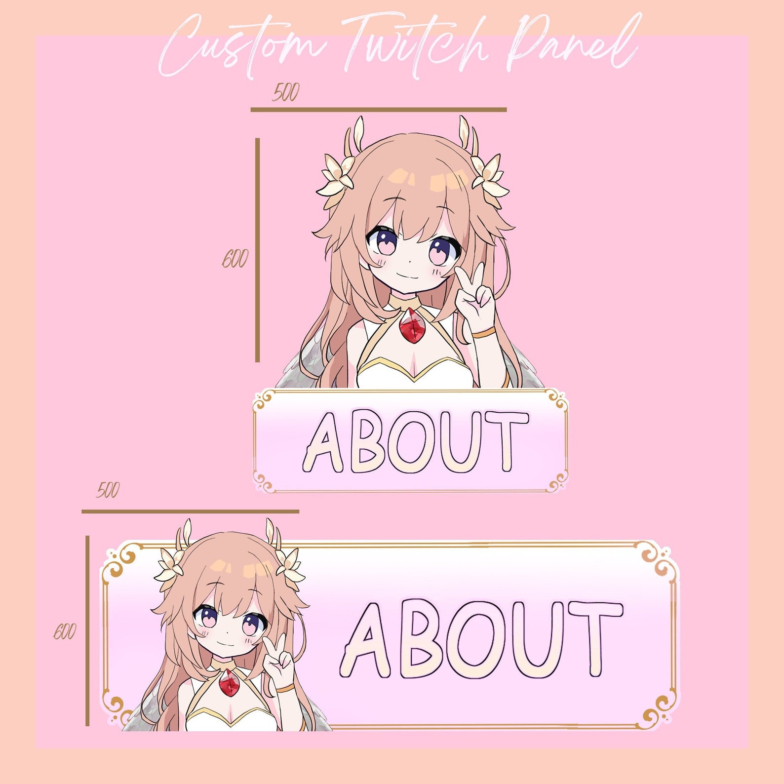 Custom Chibi Cute Twitch Panels for Your Stream / Anime Twitch Panel ...
