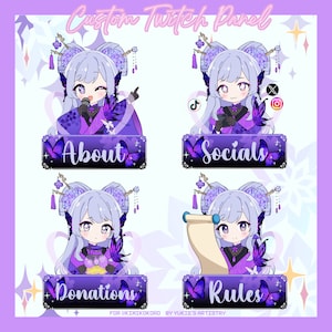 Custom Chibi Cute Twitch Panels for Your Stream / Anime Twitch Panel ...