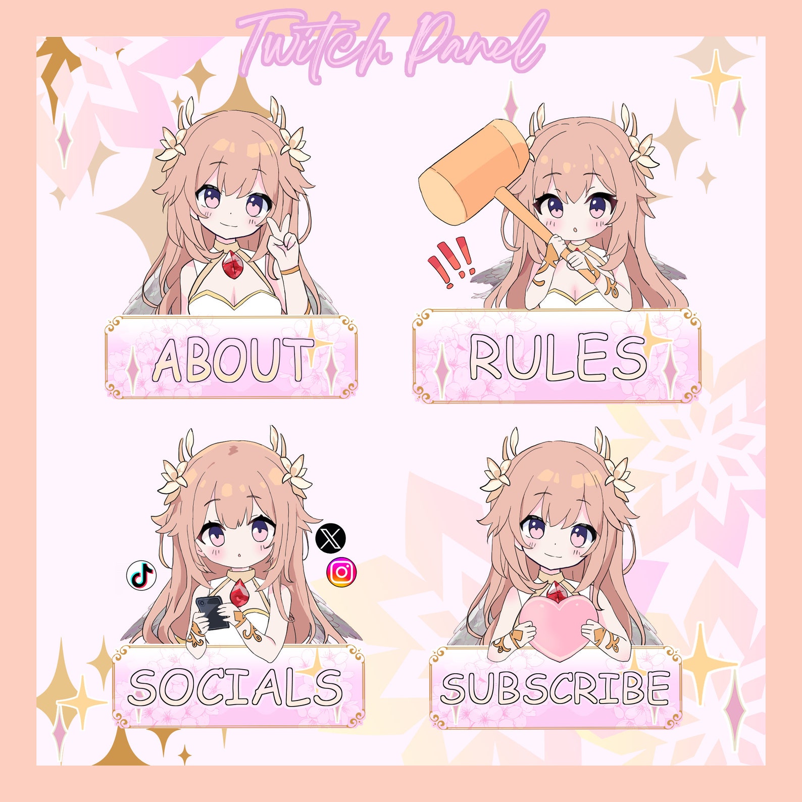 Arta Premade Angel Female Vtuber Live2d Vtuber Model/commercial Use ...