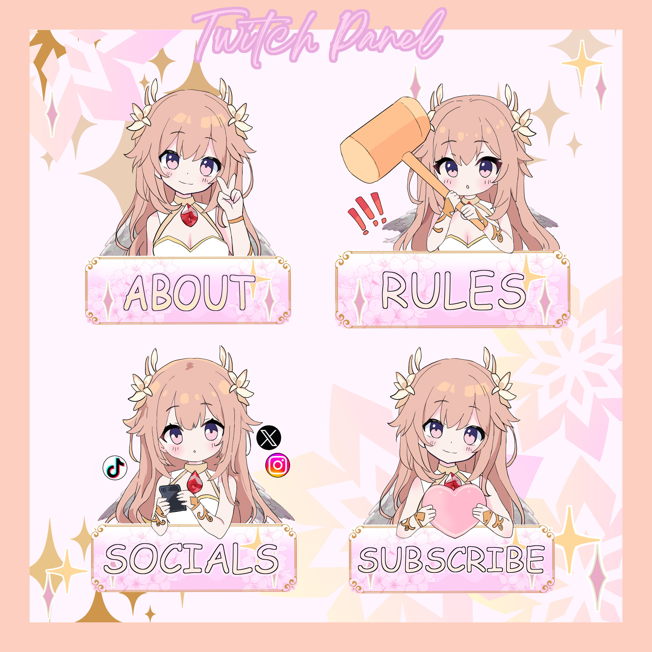 Arta Premade Angel Female Vtuber Live2d Vtuber Model/commercial Use ...