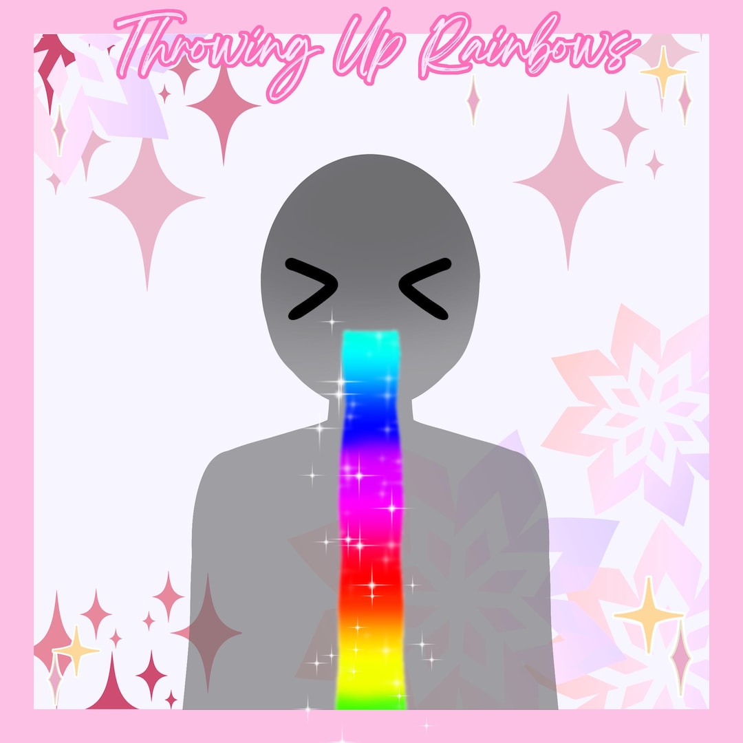 Throwing up Rainbows Live2d Vtuber Assets Item | Memes Funny Asset Vomiting Rainbow - Etsy