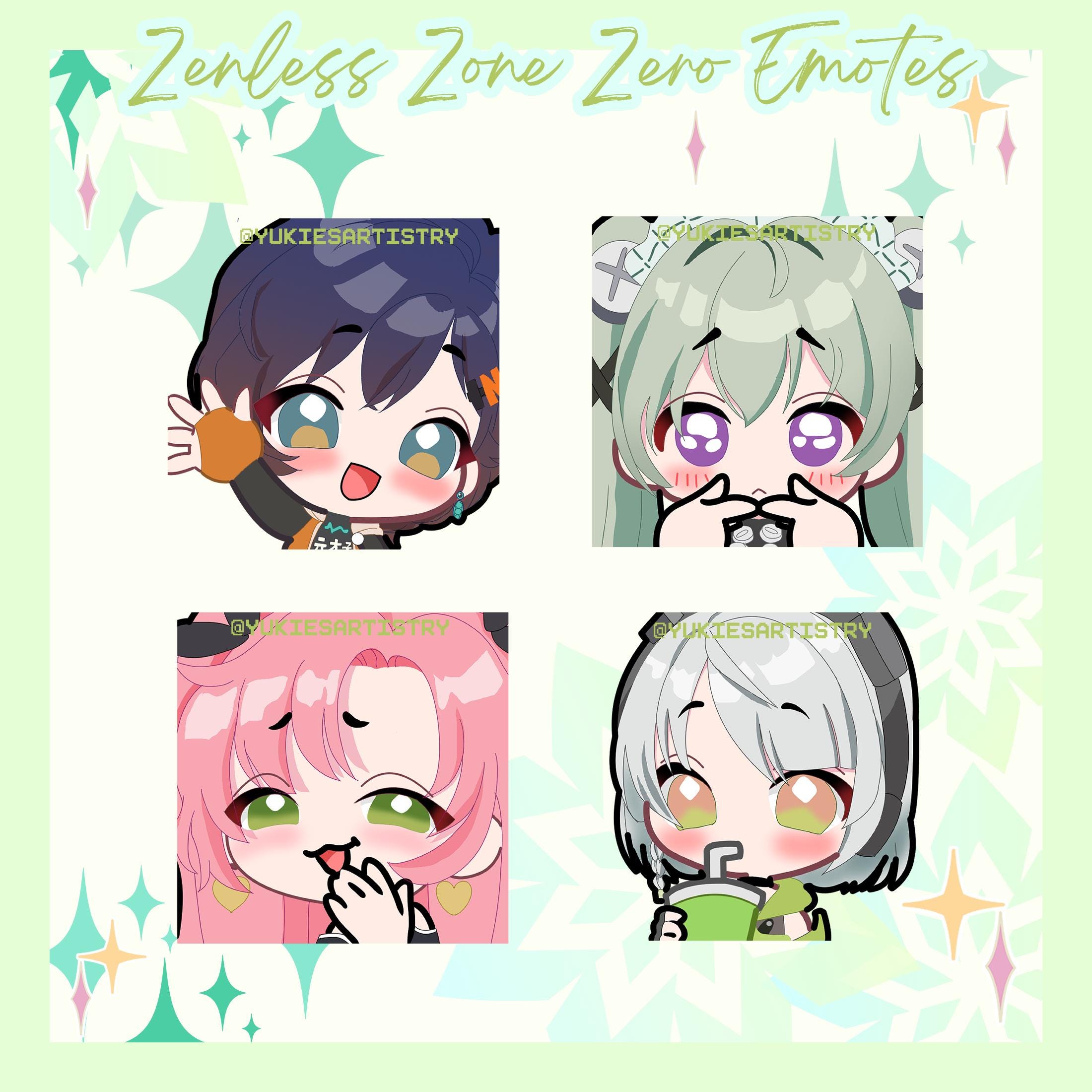 Zenless Zone Zero Belle Nicole Anby Corin Emotes Pack for Twitch ...