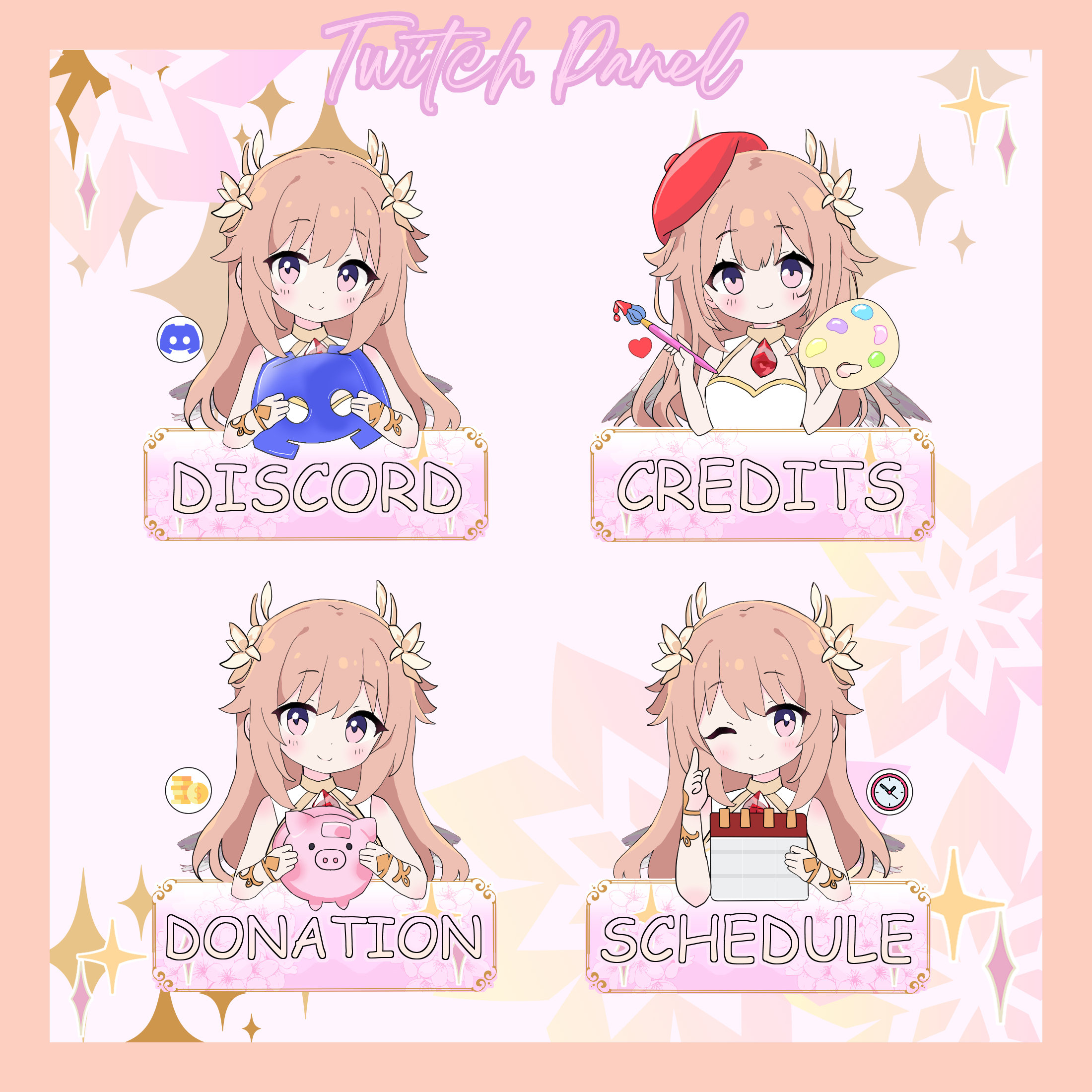 Arta Premade Angel Female Vtuber Live2d Vtuber Model/commercial Use ...