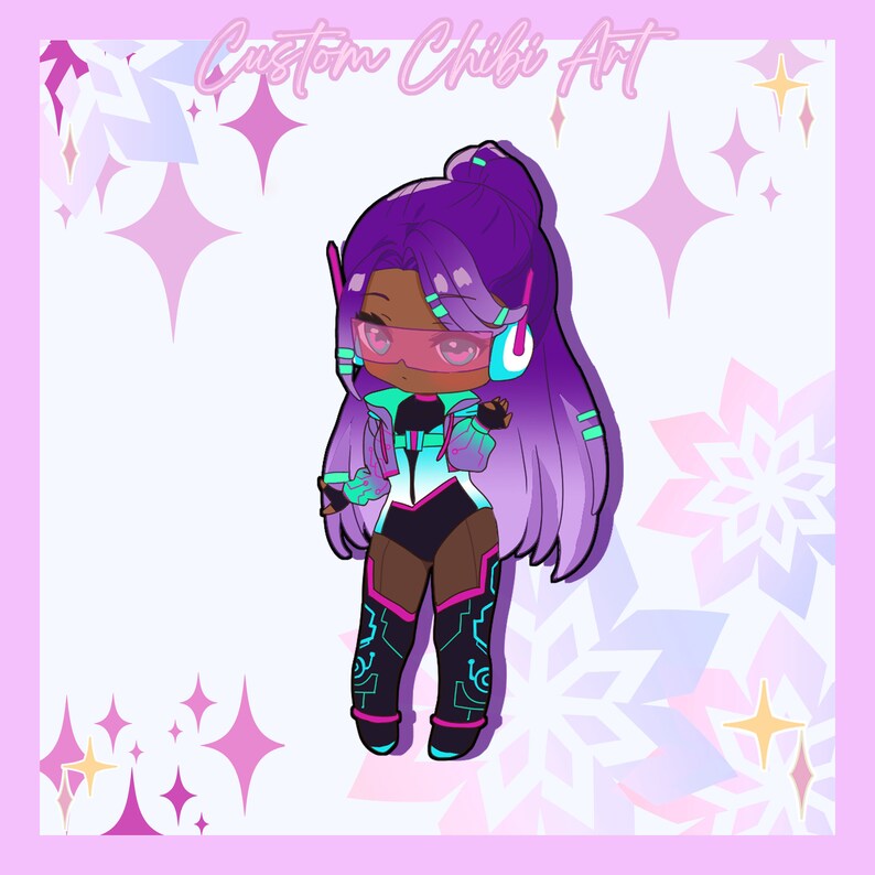 Custom Chibi Art Commission Personalized Chibi Characters Anime Style ...