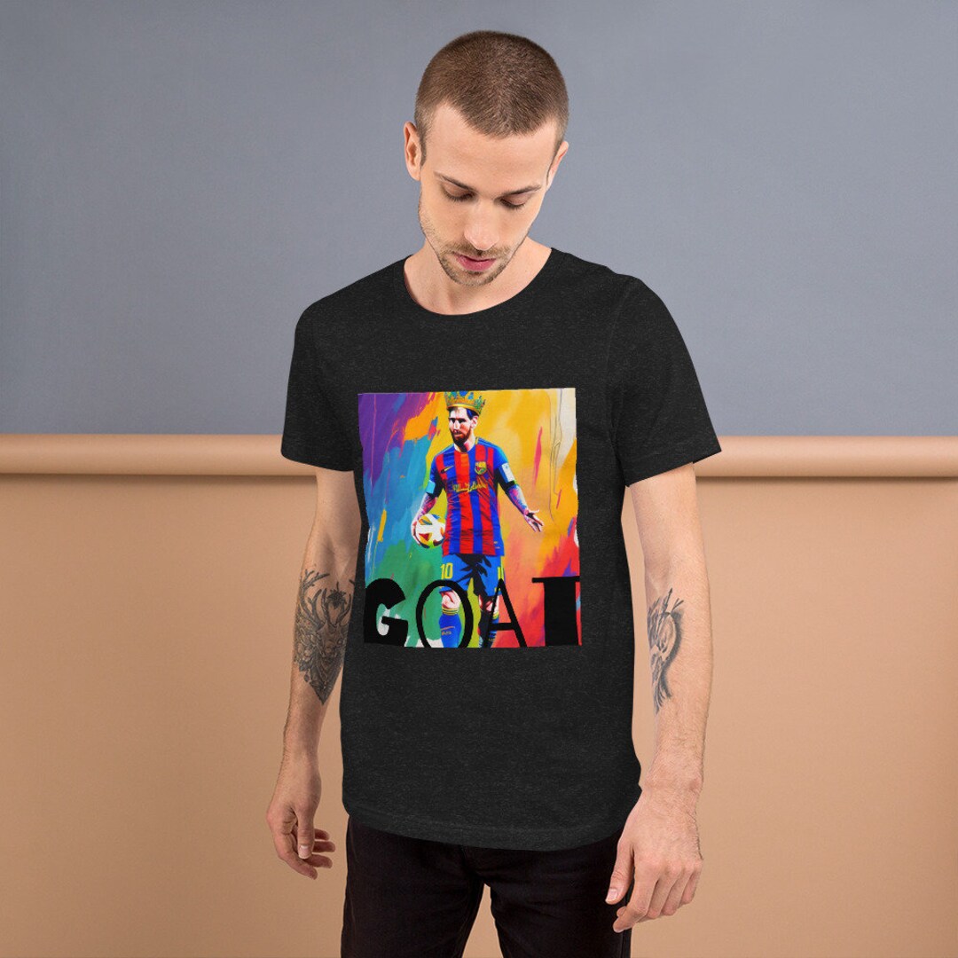 Lionel Messi Artistic Painting Style Soccer T-shirt – Multiple Colors ...