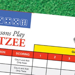 Custom Yhatzee Score Cards - Printed 6in X 9in - Etsy