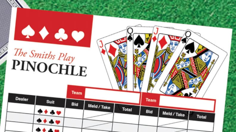 Custom Pinochle Score Cards - Printed 6in X 9in - Etsy