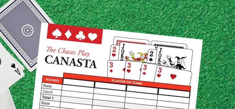 Custom Canasta Score Cards - Printed 6in X 9in - Etsy