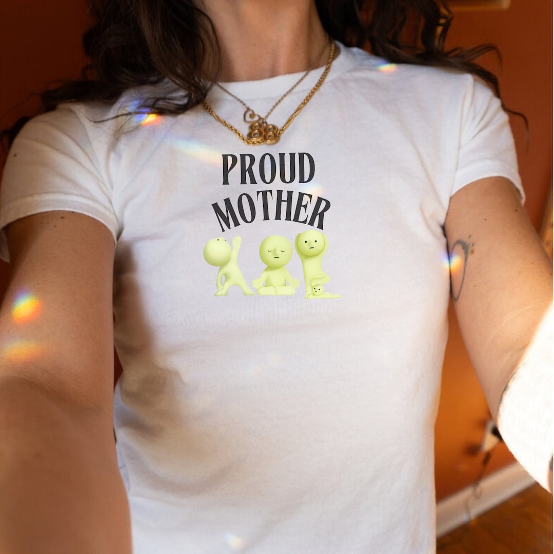 Smiski Proud Mother Baby Tee - 90s Style Gildan Cotton - Etsy