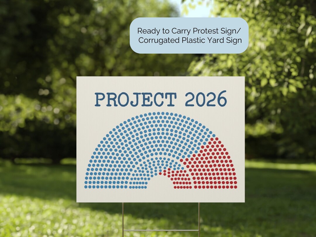 Project 2026 Yard Sign: Ready to Carry Anti-trump Protest Sign - Etsy