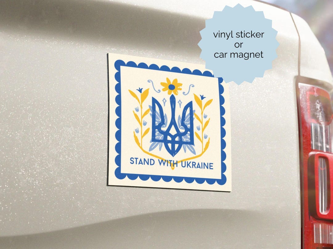 Stand With Ukraine Vinyl Decals/car Magnets, Pro-zelensky, Pro ...
