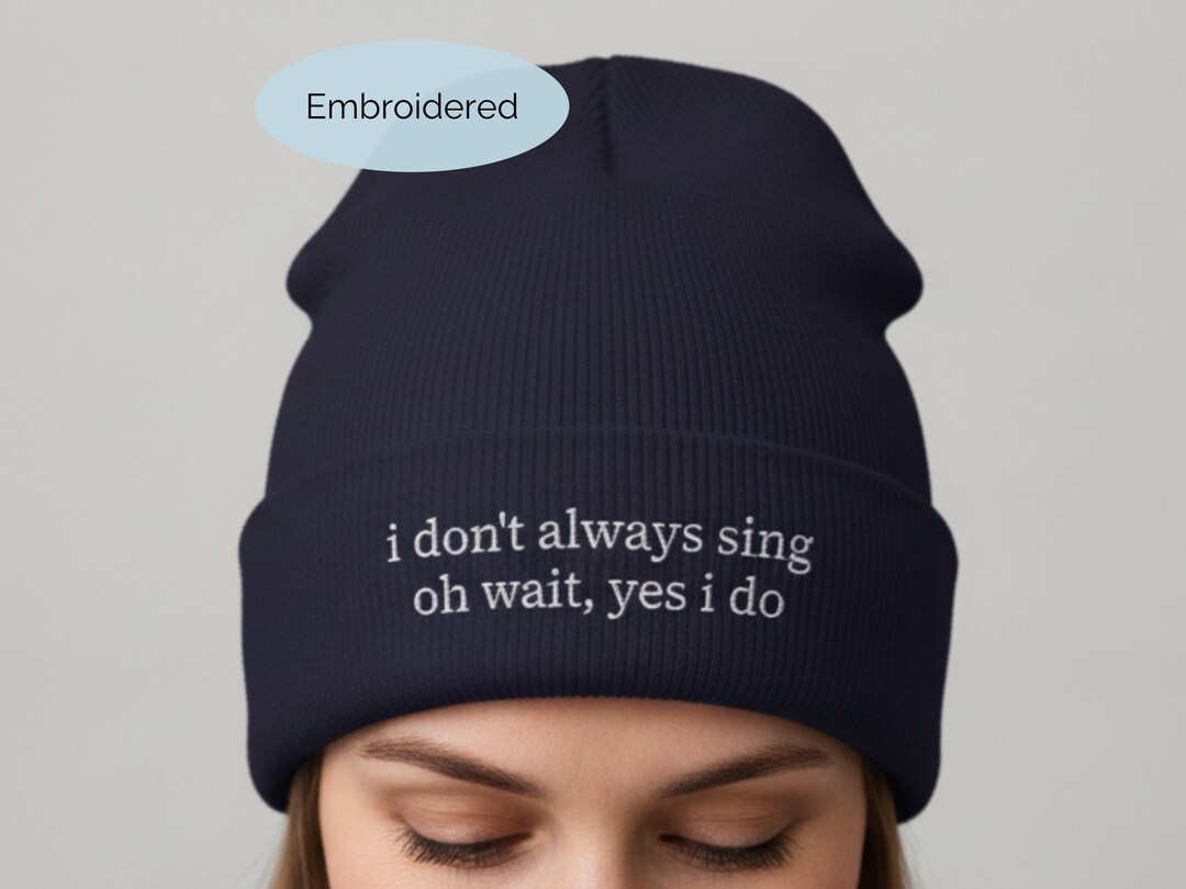 Funny Embroidered Singer Beanie: Musical Theatre Lover Hat, Choir ...