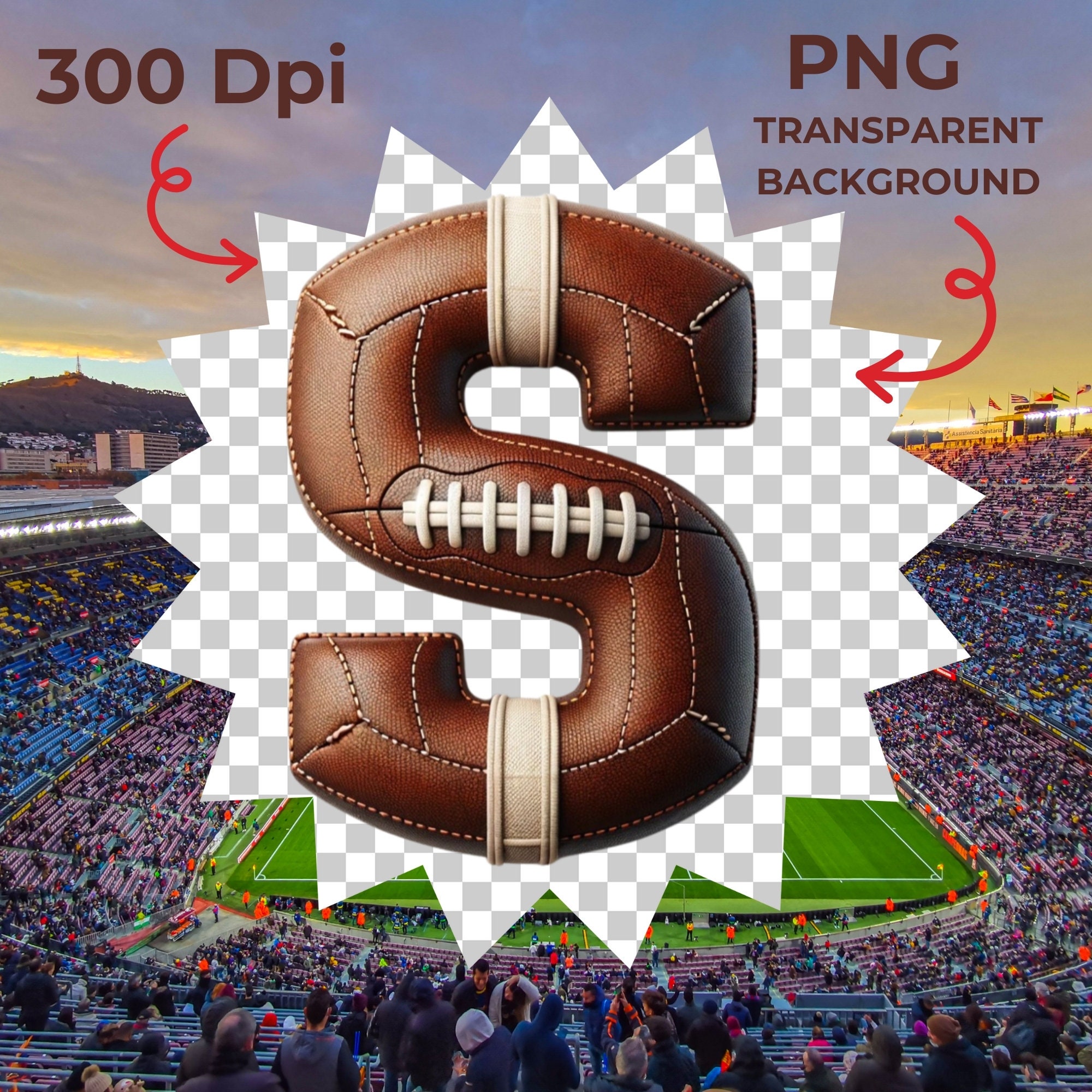 American Football Alphabet PNG: Sporty Letters (digital Download) - Etsy