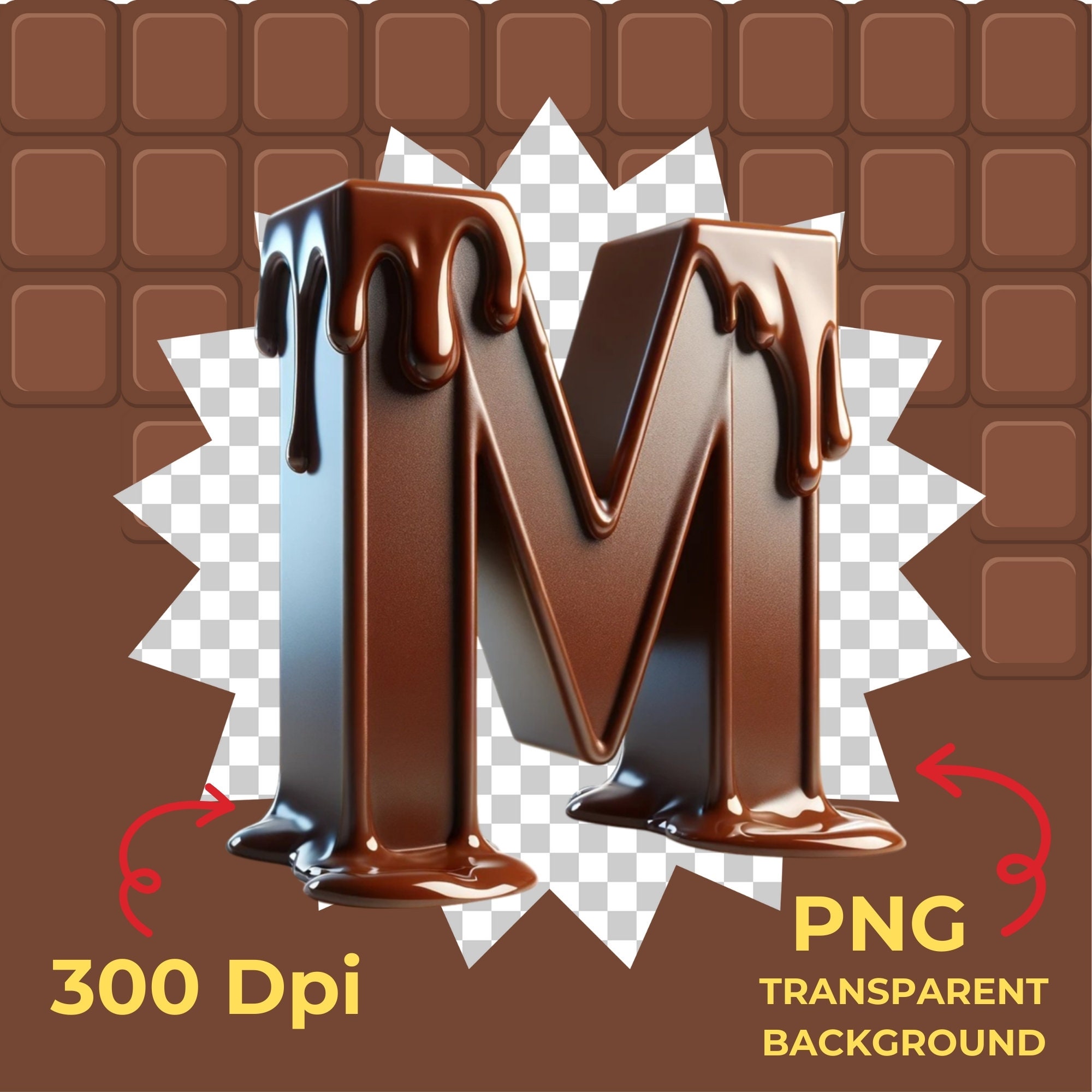Chocolate Alphabet PNG, 3D Letters, Doodle Letters, Alphabet Set PNG ...