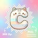 Pastel Watercolor Cat Alphabet & Numbers: Transparent PNG (digital ...