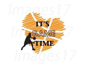 Game Time Basketball PNG Hand Drawn Sublimation Design - Etsy