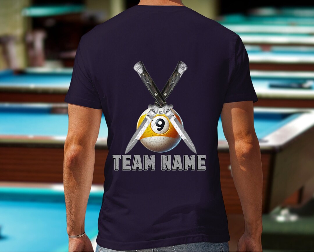 9 Ball Team Shirts, Billiards T-shirt, Snooker Tee, 9 Ball Tshirt, Nine ...