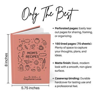 Personalized Recipe Book Binder, Custom Cookbook, Family Recipe Book ...