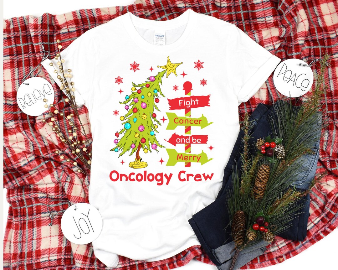 Christmas Oncology Nurse Crew Shirt, Cancer Care Team T-shirt, Xmas ...