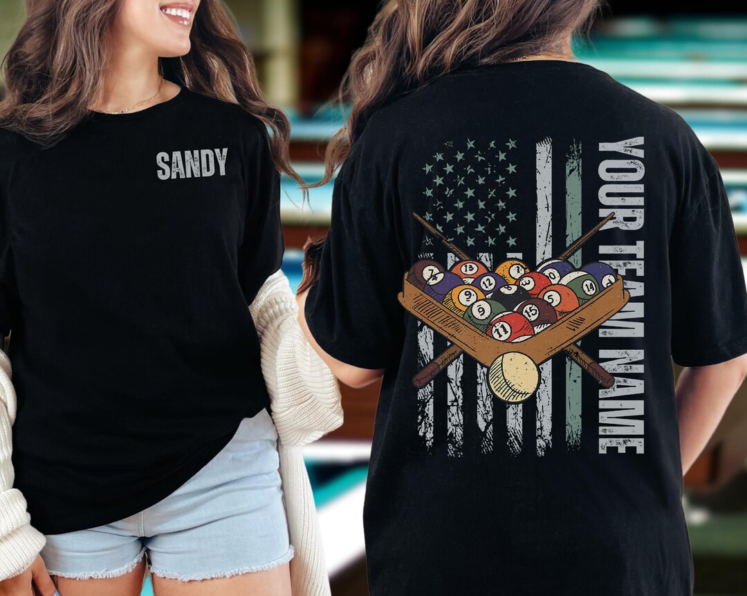 Custom Pool League Team Shirts, Billiards T-shirt, Snooker Tee, Team ...