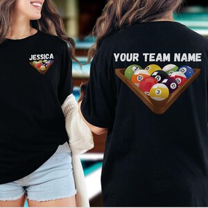 Pool League Team Shirts, Billiards Group T-shirt, Team Tshirt for Pool ...
