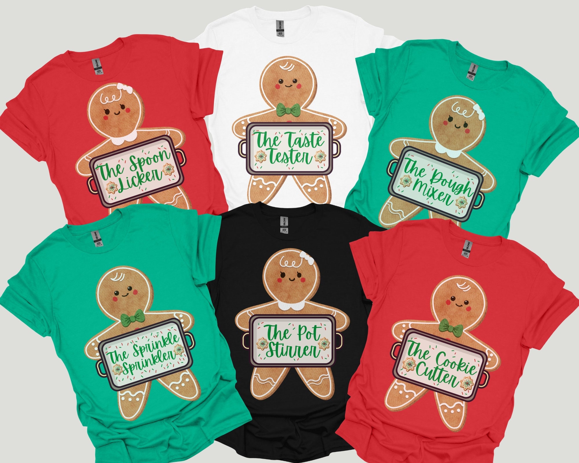Matching Christmas Baking Shirts, Personalized Family Gingerbread ...