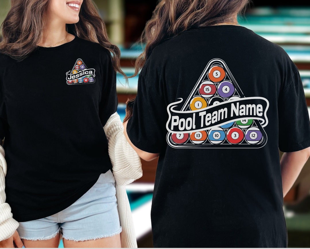 Custom 8-ball Pool League Team Shirts, Personalized 8 Ball Billiards ...