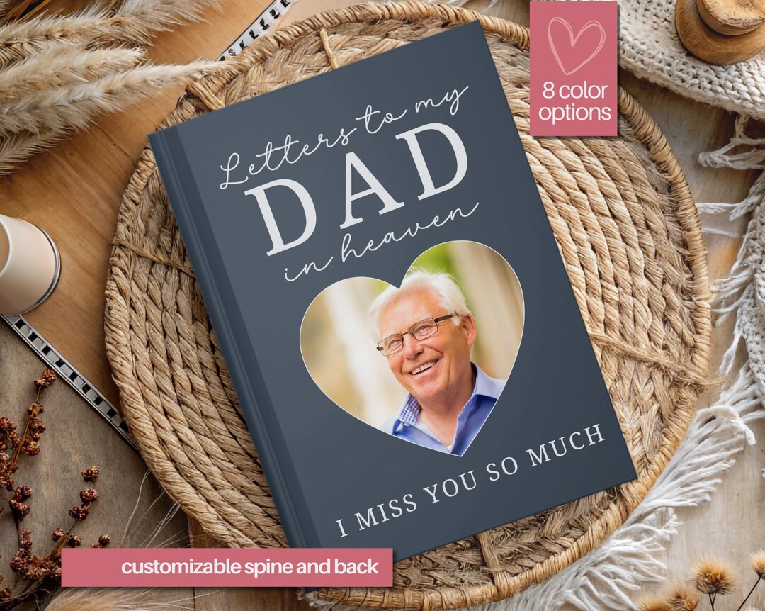 Loss of Dad Grief Journal, Letters to Dad in Heaven Father Memorial ...