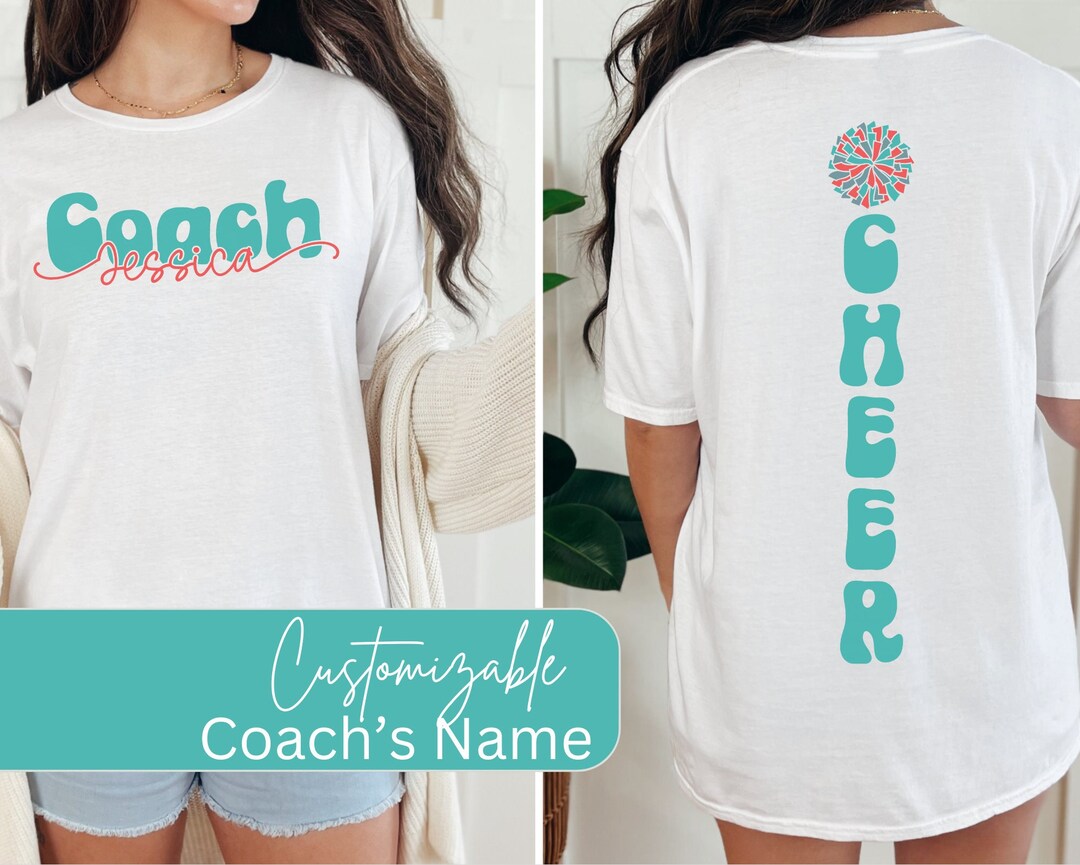 Personalized Cheer Coach Shirt, Custom Cheer Coach Gift, Cheer Coach ...