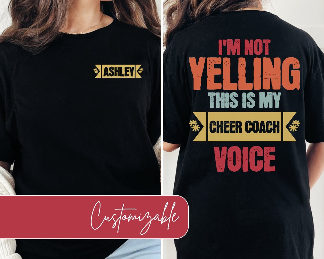 Personalized Cheer Coach Shirt, Custom Cheer Coach Gift, Cheerleading ...