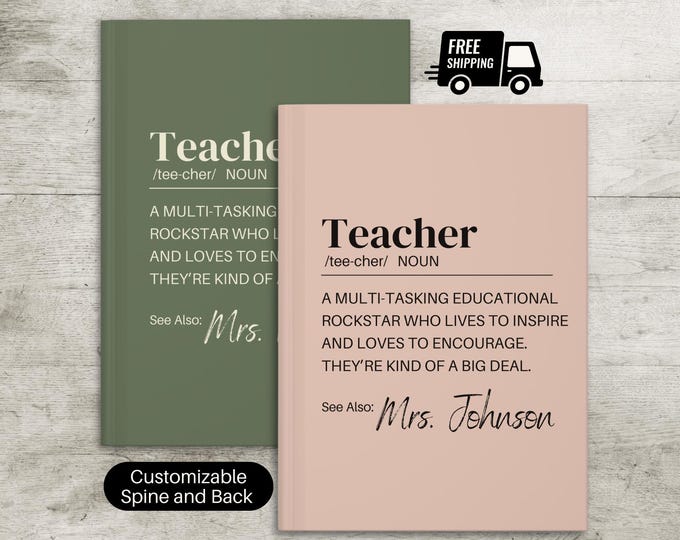 Teacher Journal, Thank You Gift for Teacher, End of Year Teacher ...